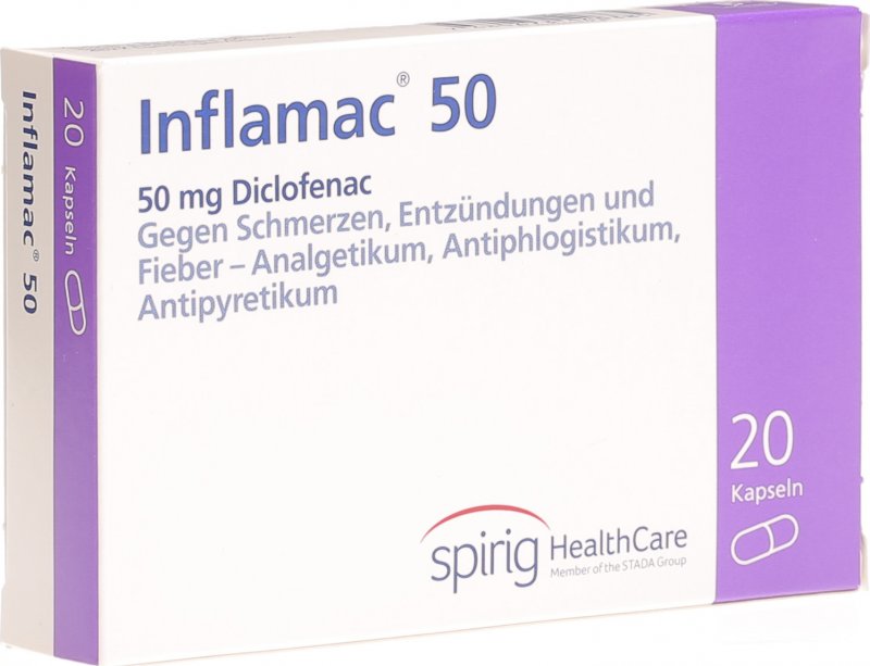 Inflamac 50 Kapseln 50mg 20 Stück in der Adler Apotheke