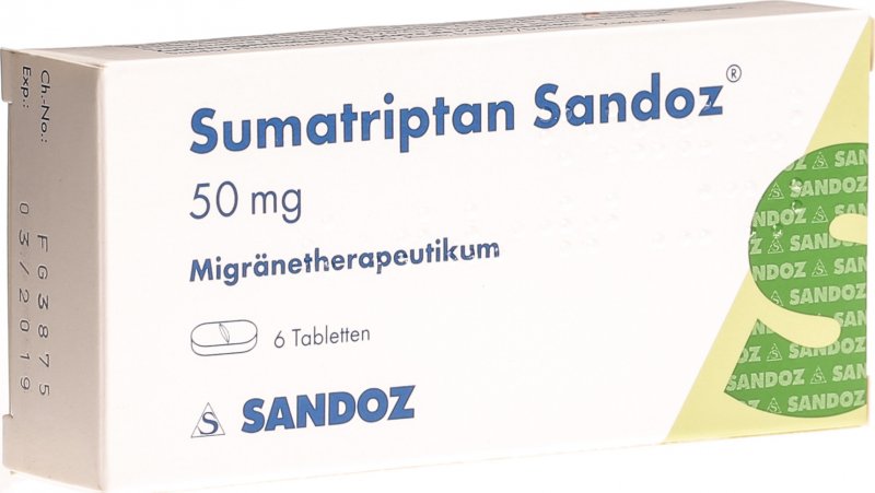 Sumatriptan Sandoz Tabletten 50mg 6 Stück in der Adler Apotheke