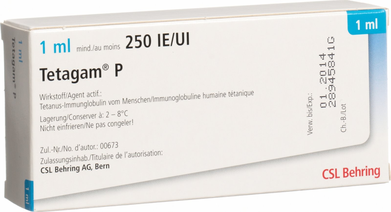 Tetagam P Injektionslösung 250 E/ml Fertigspritze 1ml in der Adler Apotheke