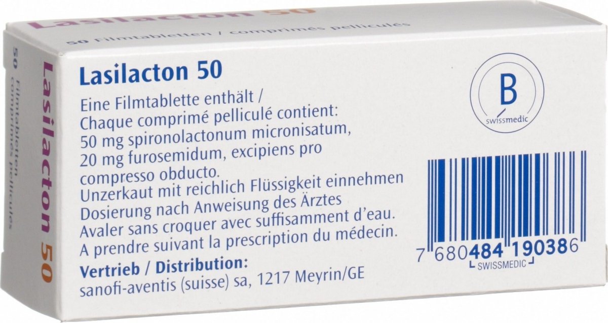 Lasilacton 50 Filmtabletten 50mg/20mg 50 Stück in der Adler Apotheke