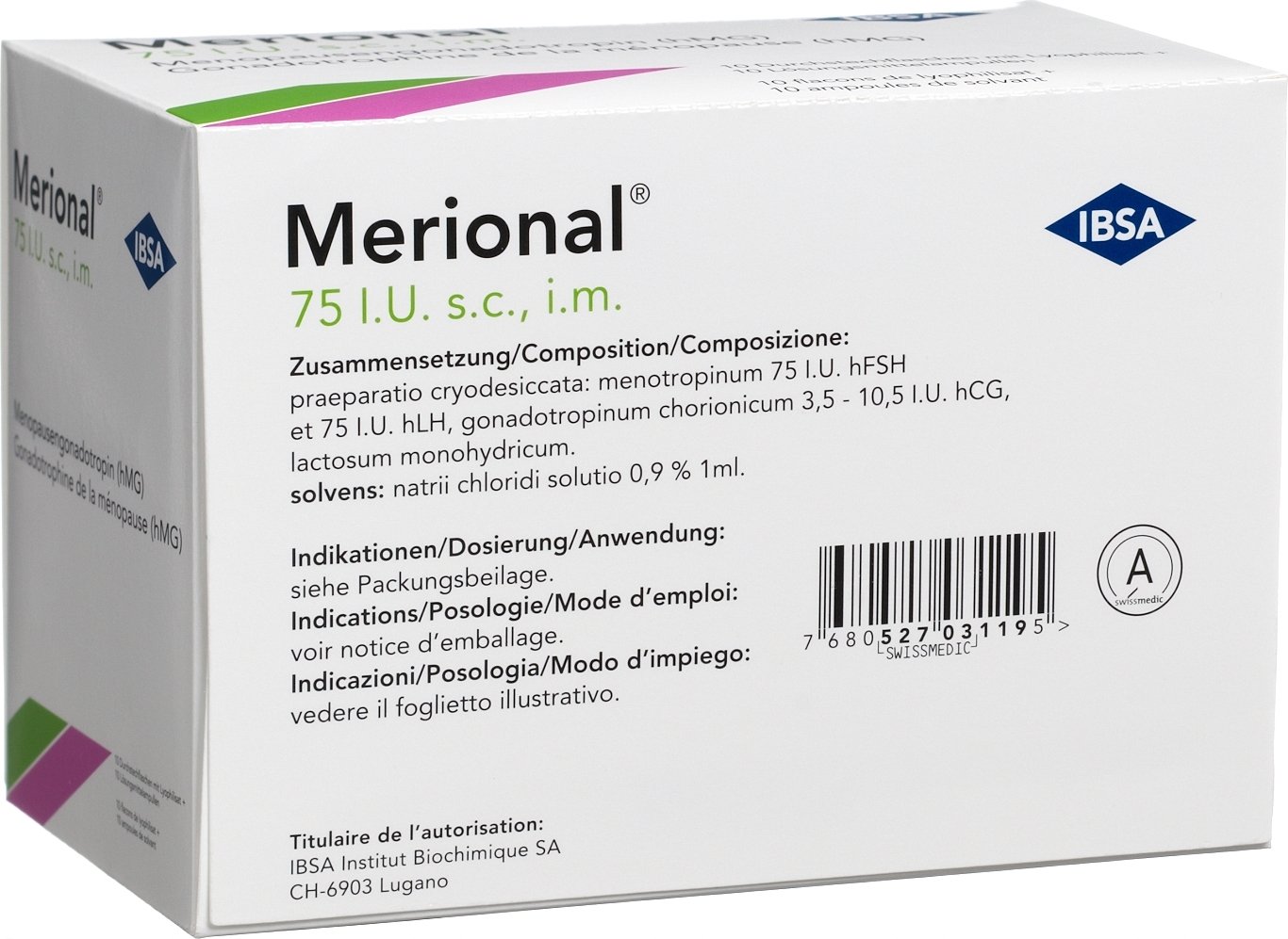 Merional S.c./i.m. Trockensubstanz 75 E C S Ampullen 10 Stück in der ...