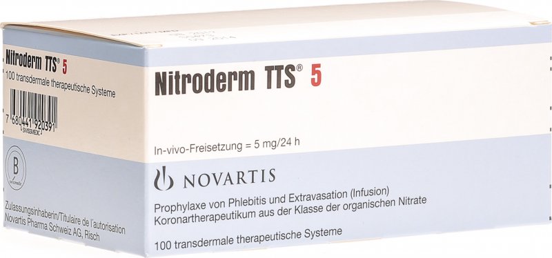 Nitroderm 5 Tts 5 Mg/24h 100 Stück in der Adler Apotheke