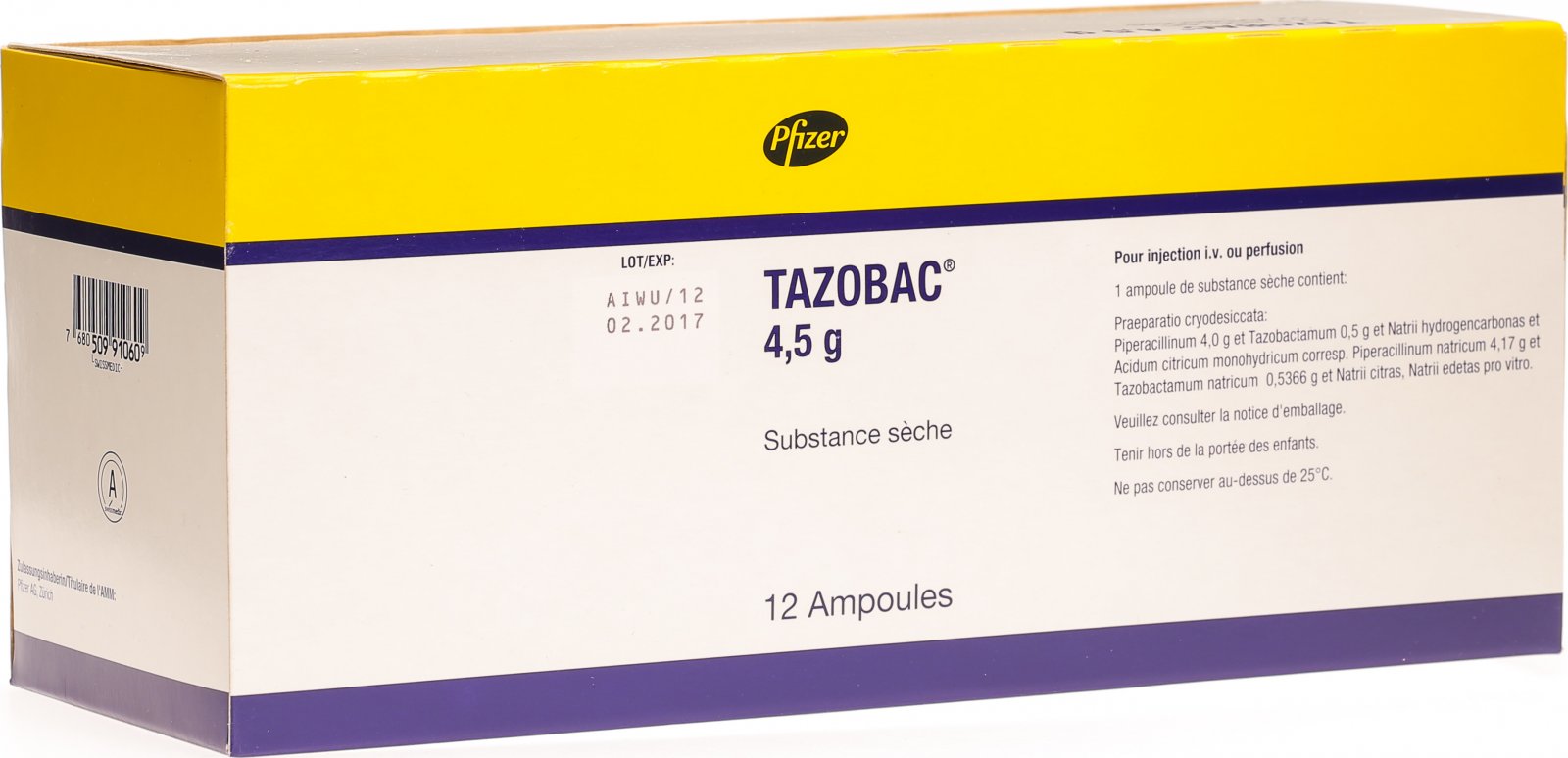 Tazobac Trockensubstanz 4.5g Durchstechflasche 12 Stück in der Adler ...