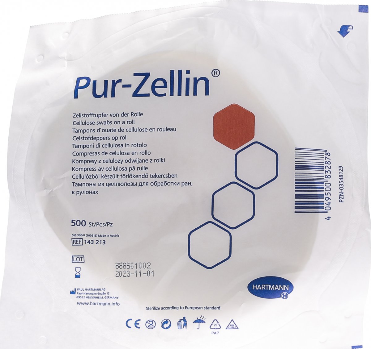 Pur-zellin 4x5cm Unsteril 500 Stück in der Adler Apotheke