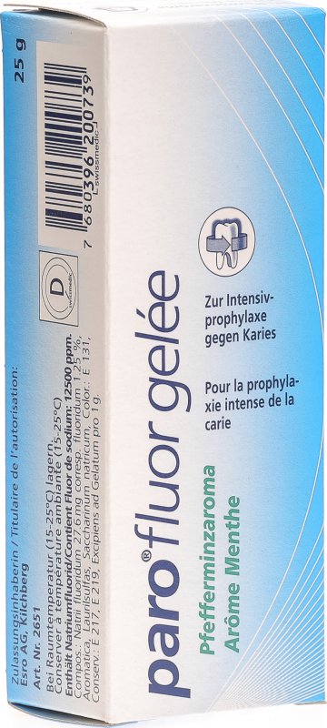 Paro Fluor Gelée Natriumfluorid Mint 25g in der Adler Apotheke
