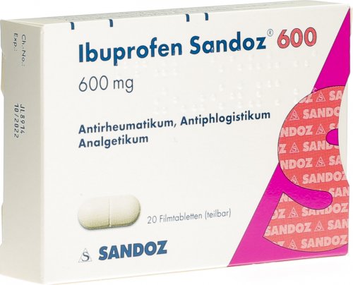 Ibuprofen Sandoz Filmtabletten 600mg 20 Stück in der Adler Apotheke