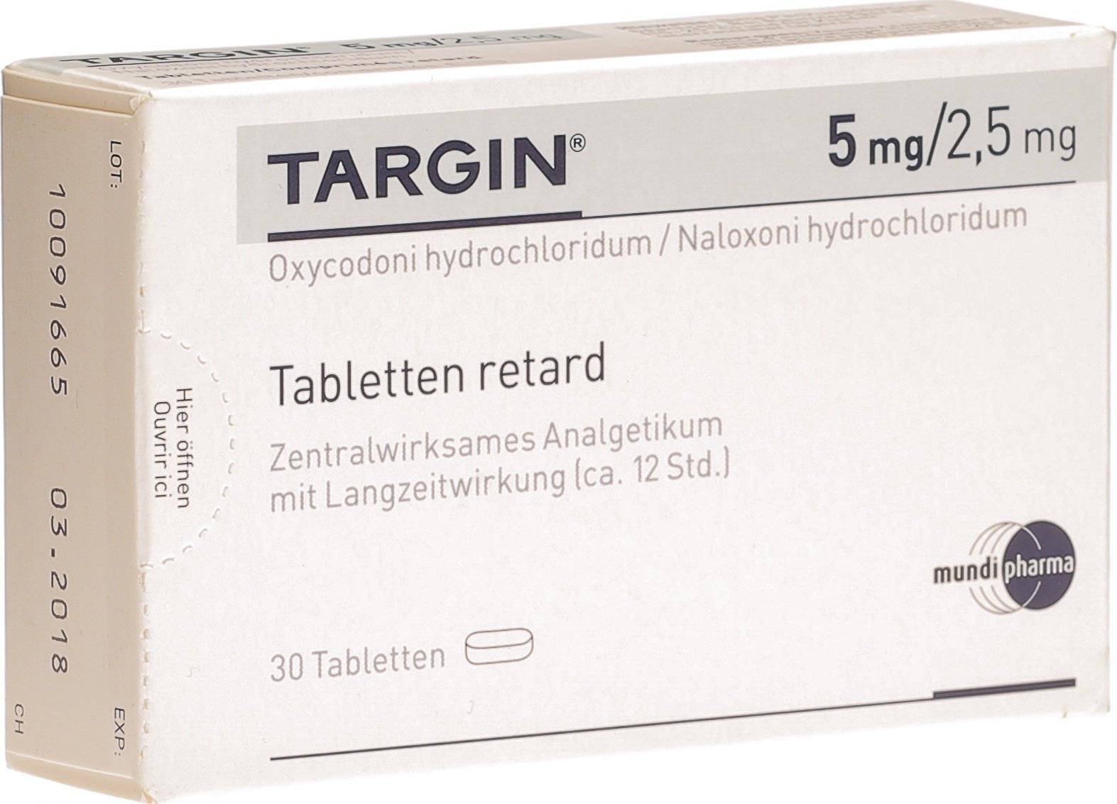 Targin Retard Tabletten 5/2.5mg 30 Stück in der Adler Apotheke
