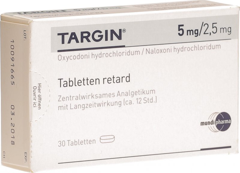 Targin Retard Tabletten 5/2.5mg 30 Stück in der Adler Apotheke