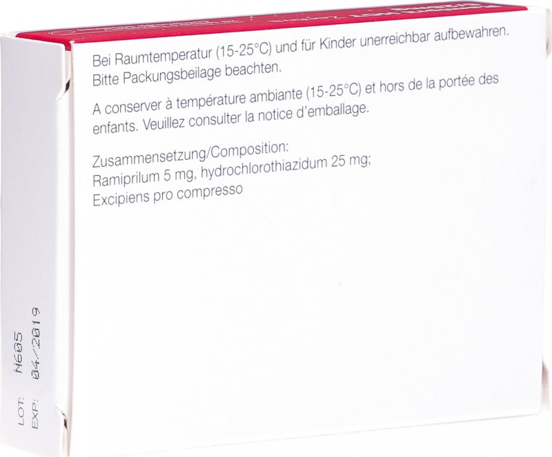 Ramipril HCT Zentiva Tabletten 5/25mg 20 Stück in der Adler Apotheke