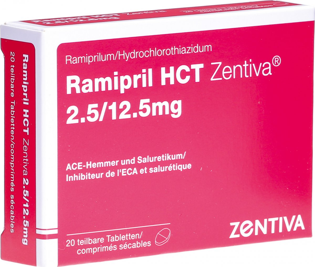 Ramipril HCT Zentiva Tabletten 2.5/12.5mg 20 Stück in der Adler Apotheke