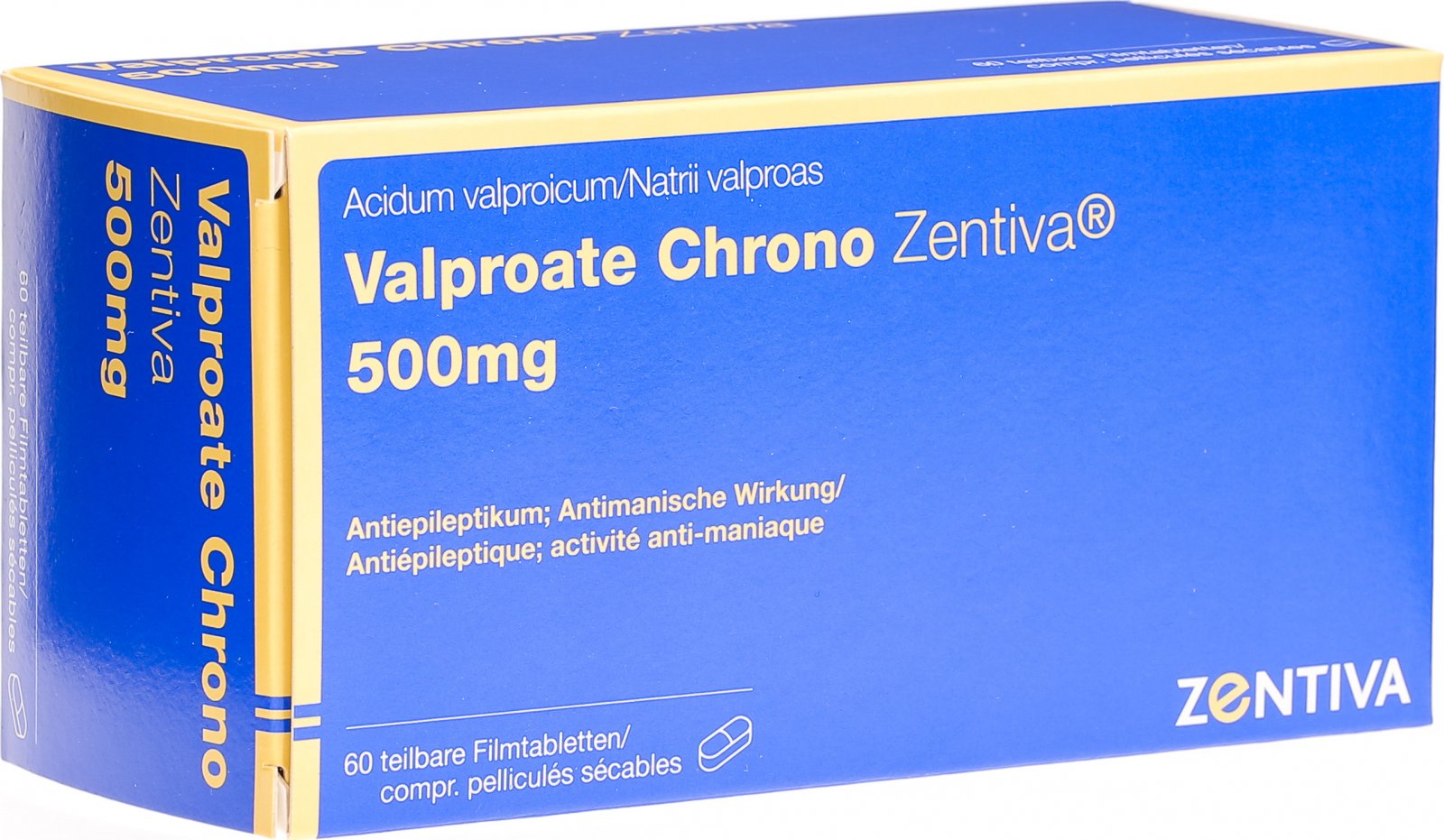 Valproate Chrono Zentiva Filmtabletten 500mg 60 Stück in der Adler Apotheke
