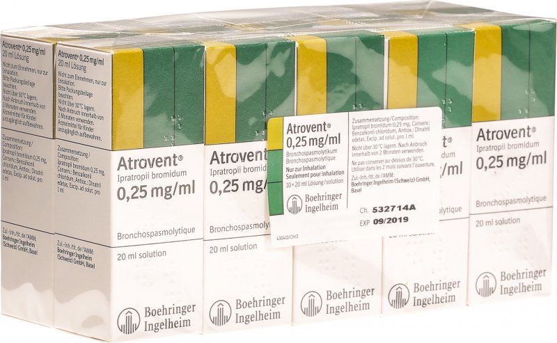 Atrovent Inhalationslösung 250mcg/ml 10x 20ml in der Adler Apotheke