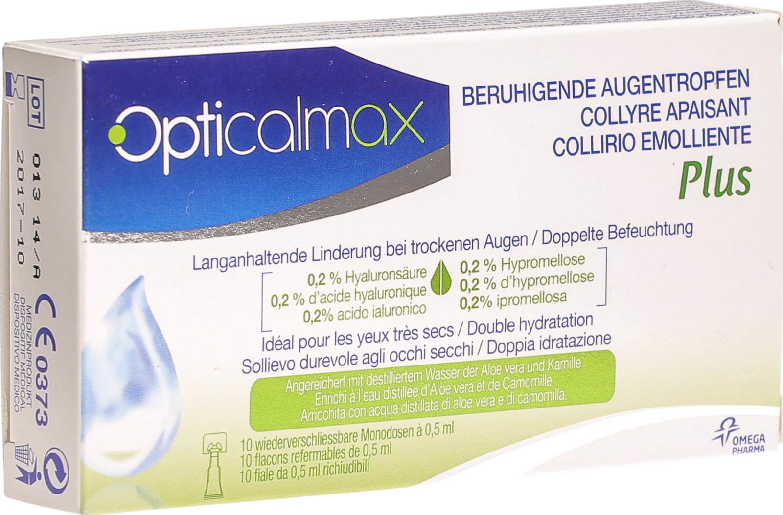 Opticalmax Beruhigende Augentropfen Plus 10x0.5ml in der Adler Apotheke