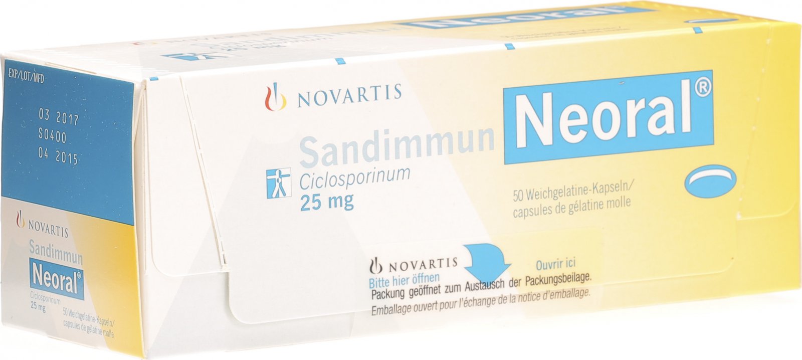 Sandimmun Neoral Caps 25mg 50 Stück in der Adler Apotheke