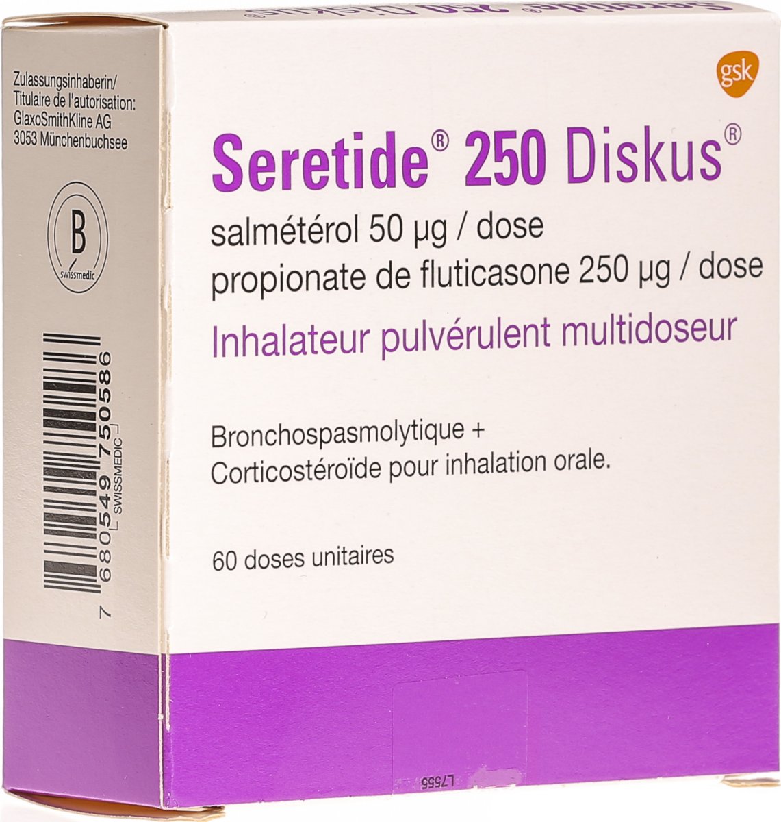 Seretide 250 Diskus Inh Pulver 60 Dos in der Adler Apotheke