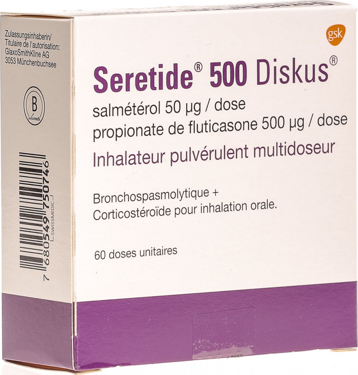 Seretide 500 Diskus Inh Pulver 60 Dos in der Adler Apotheke