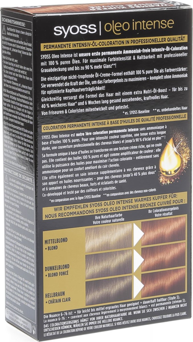 Syoss Oleo Intense 6-76 Warmes Kupfer 115ml in der Adler Apotheke