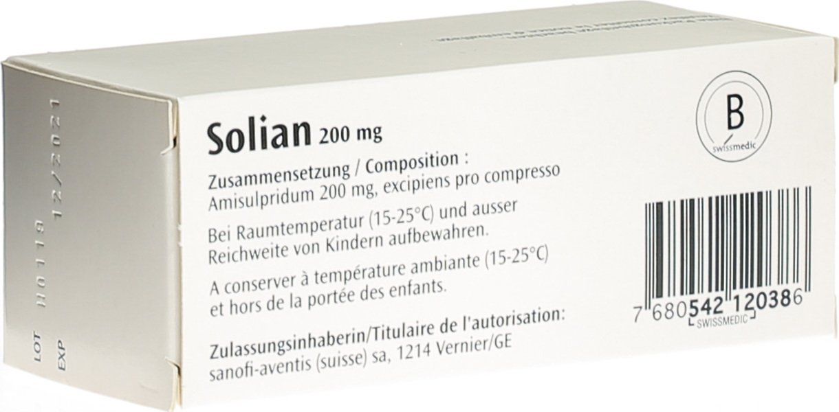 Solian 200 Tabletten 200mg Teilbar 90 Stück in der Adler Apotheke