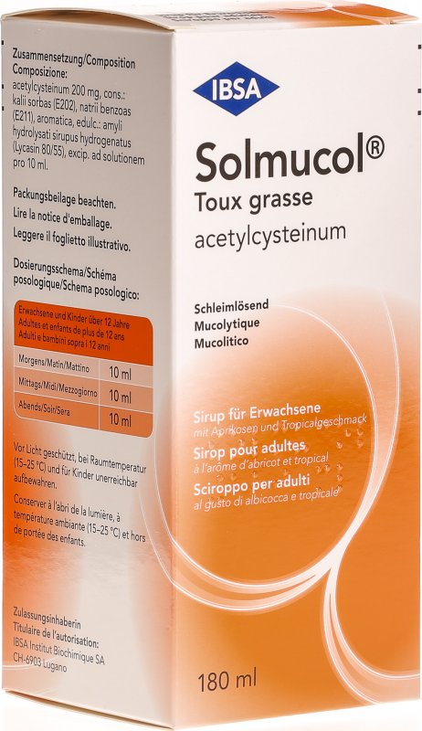Solmucol Sirup für Erwachsene 180ml in der Adler Apotheke