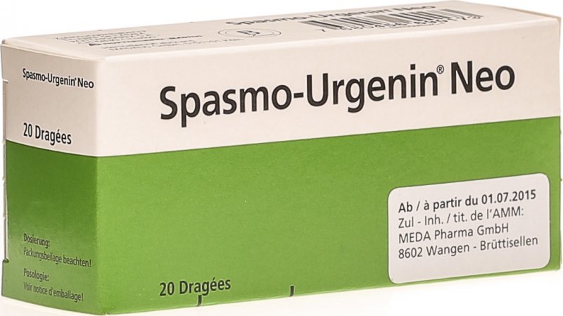 Spasmo Urgenin Neo Dragees 20 Stück in der Adler Apotheke
