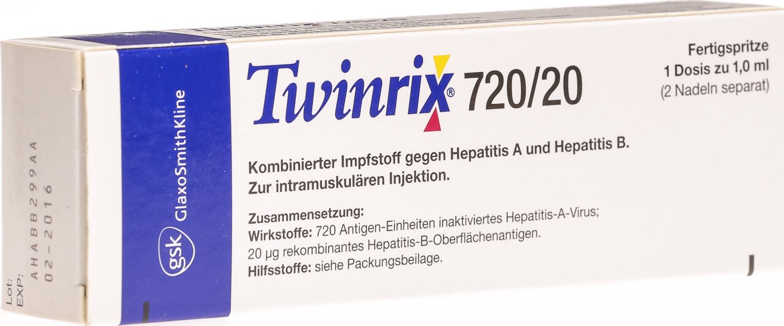 Twinrix 720/20 Injektionssuspension Fertigspritze 1ml in der Adler Apotheke