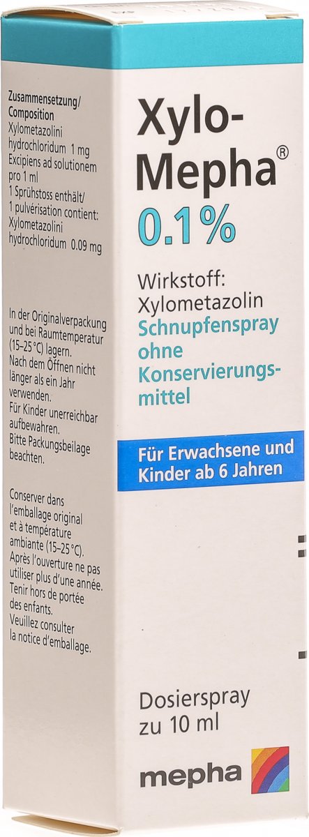 Xylo Mepha 0,1% Nasenspray 10ml in der Adler Apotheke