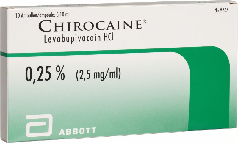 Chirocaine Injektionslösung 0.25% 10 Ampullen 10ml in der Adler Apotheke