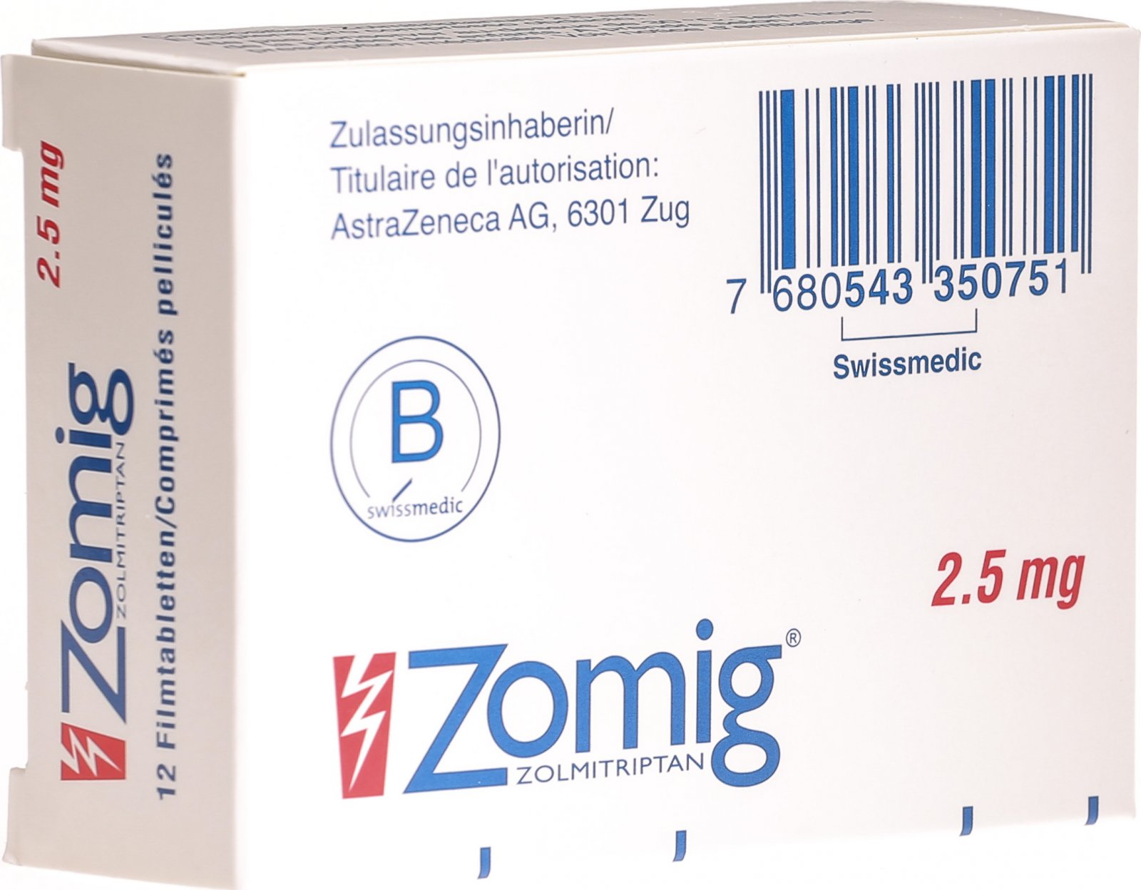 Zomig 2.5mg 12 Filmtabletten in der Adler Apotheke