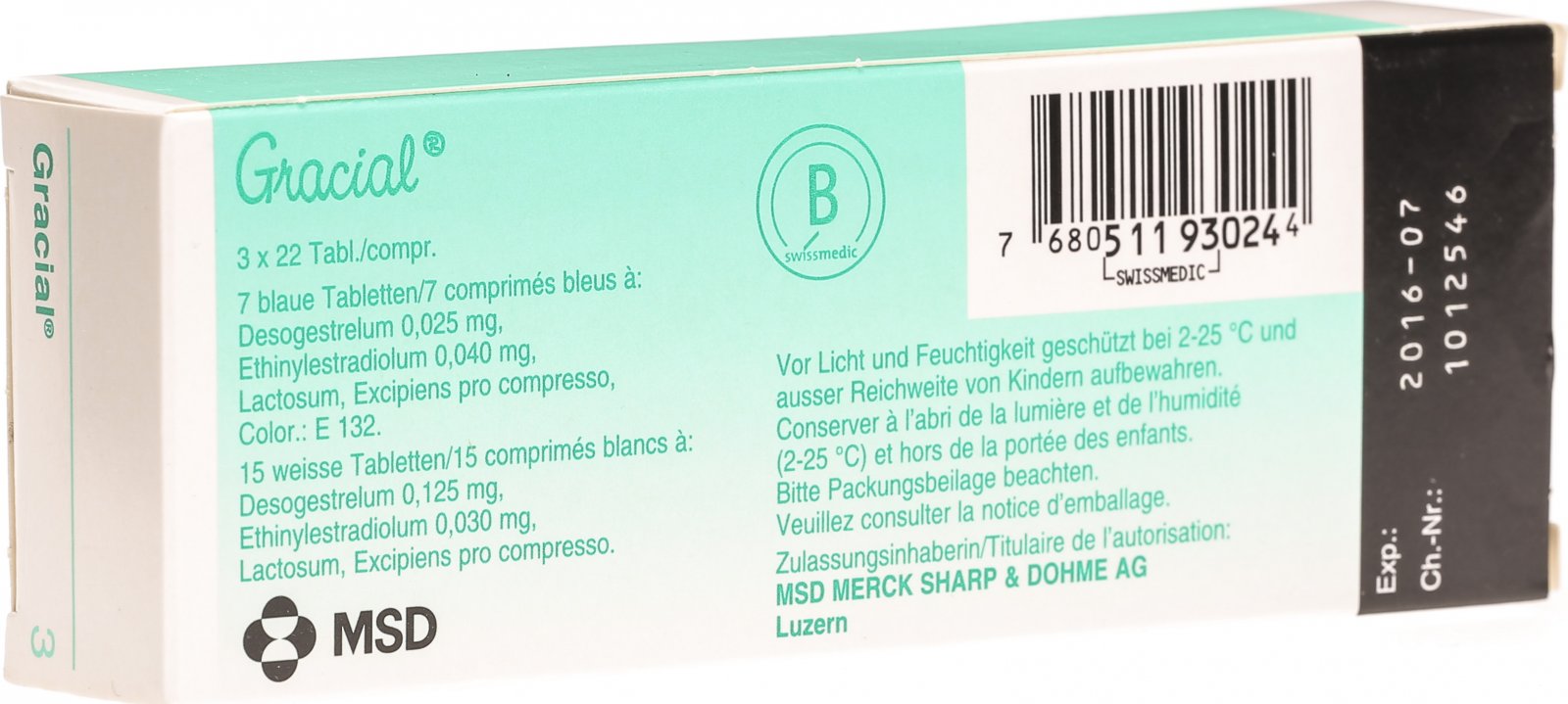 Gracial Tabletten 3x 22 Stück in der Adler Apotheke