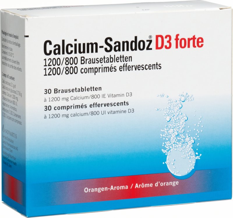 Calcium Sandoz D3 Forte Brausetabletten Orange 30 Stück in der Adler ...