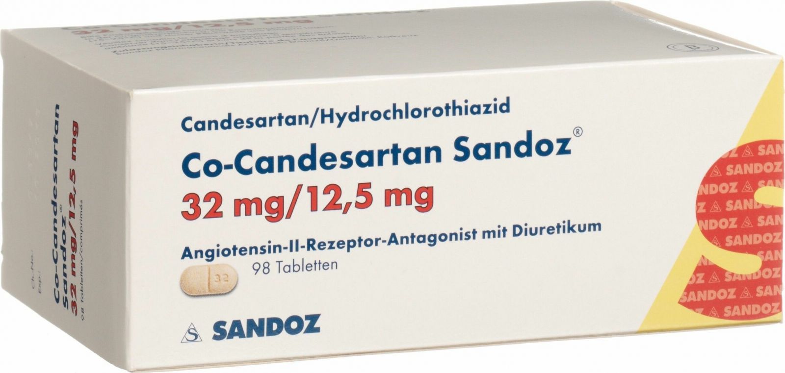Co-candesartan Sandoz Tabletten 32/12.5mg 98 Stück in der Adler Apotheke