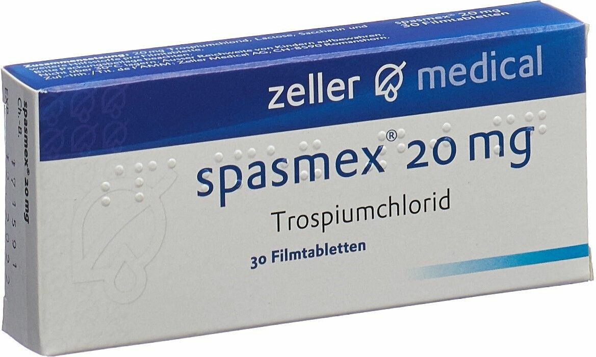Spasmex Filmtabletten 20mg 30 Stück in der Adler Apotheke