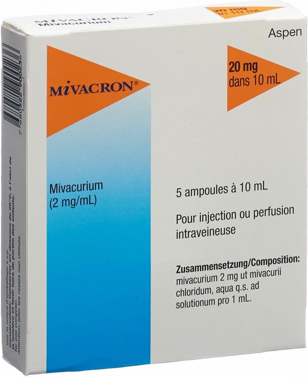 Mivacron Injektionslösung 20mg/10ml 5 Ampullen 10ml in der Adler Apotheke