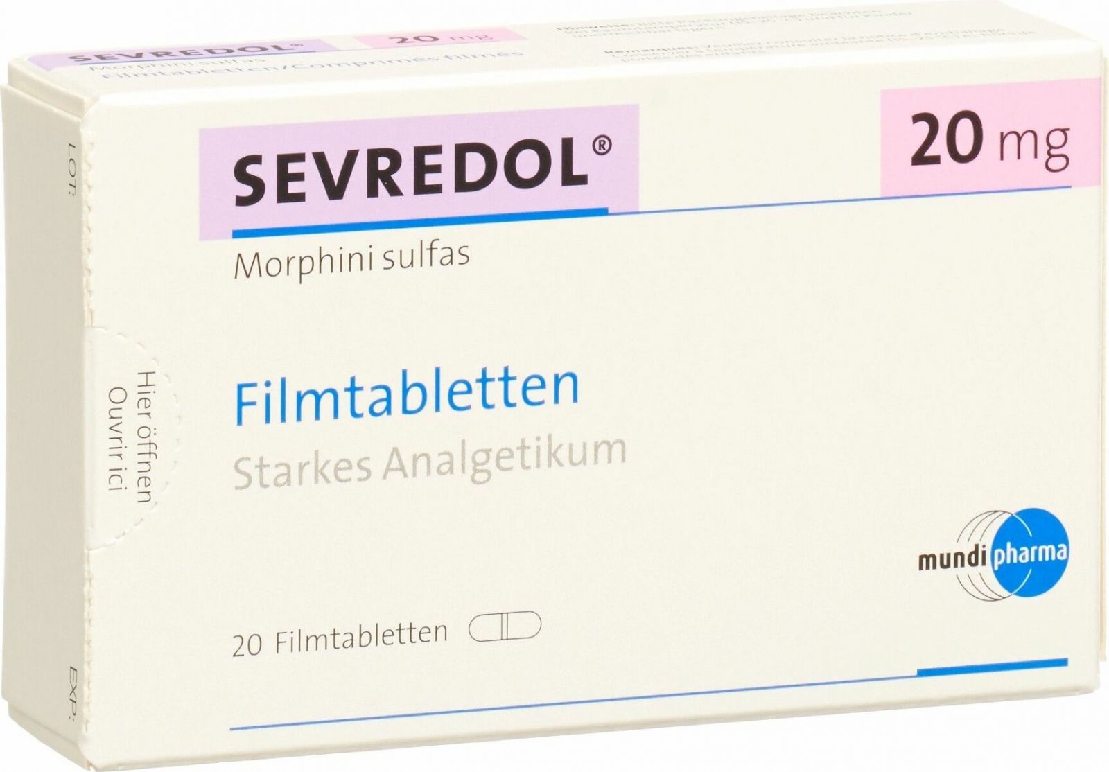Sevredol Filmtabletten 20mg (neu) 20 Stück in der Adler Apotheke