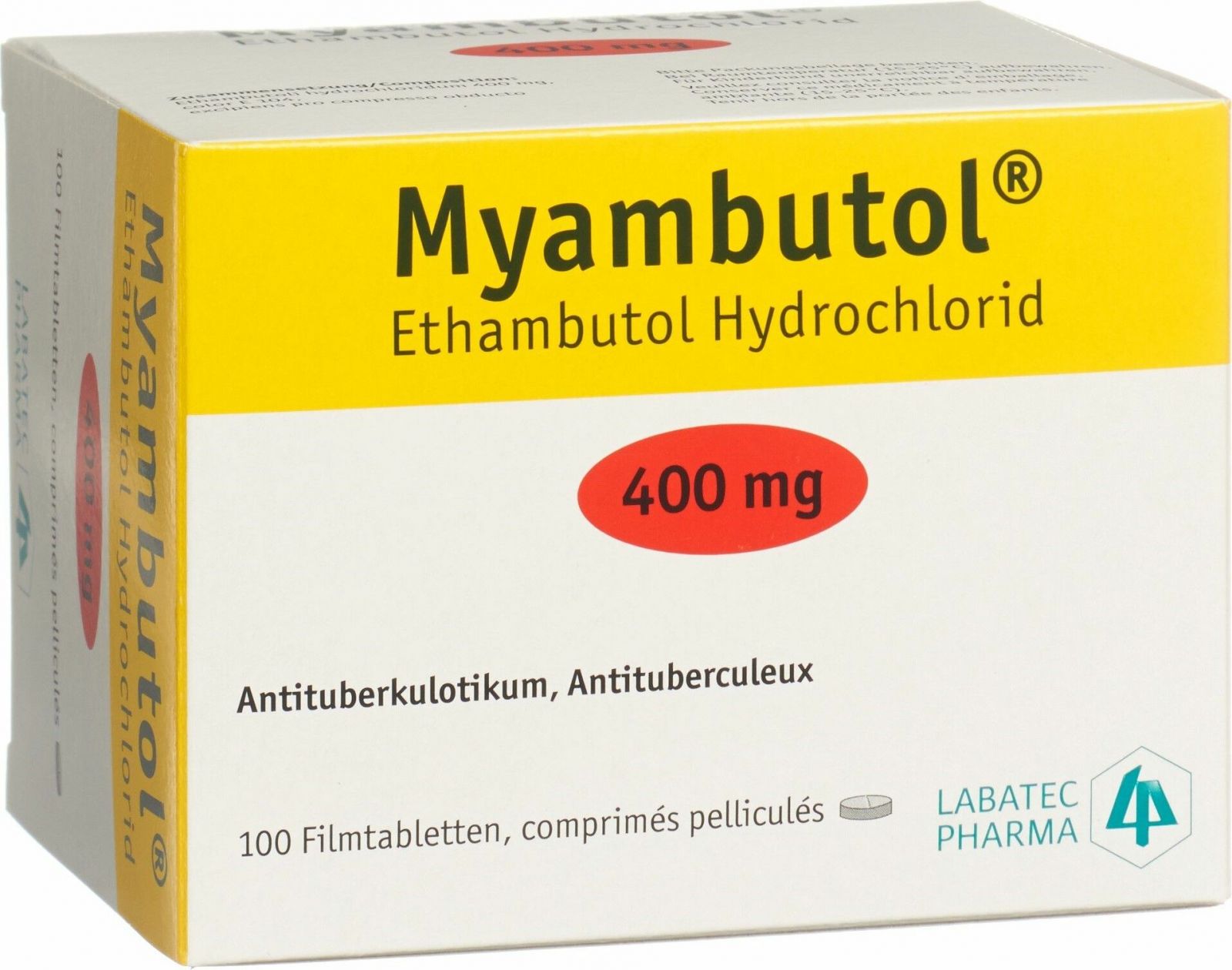 Myambutol Filmtabletten 400mg Blister 100 Stück in der Adler Apotheke