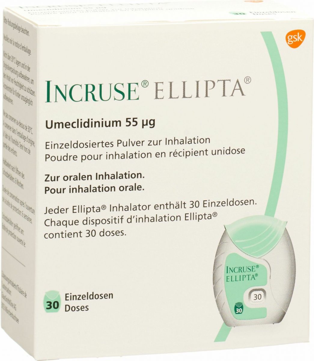 Incruse Ellipta Inh Pulver 55mcg 30 Dos in der Adler Apotheke