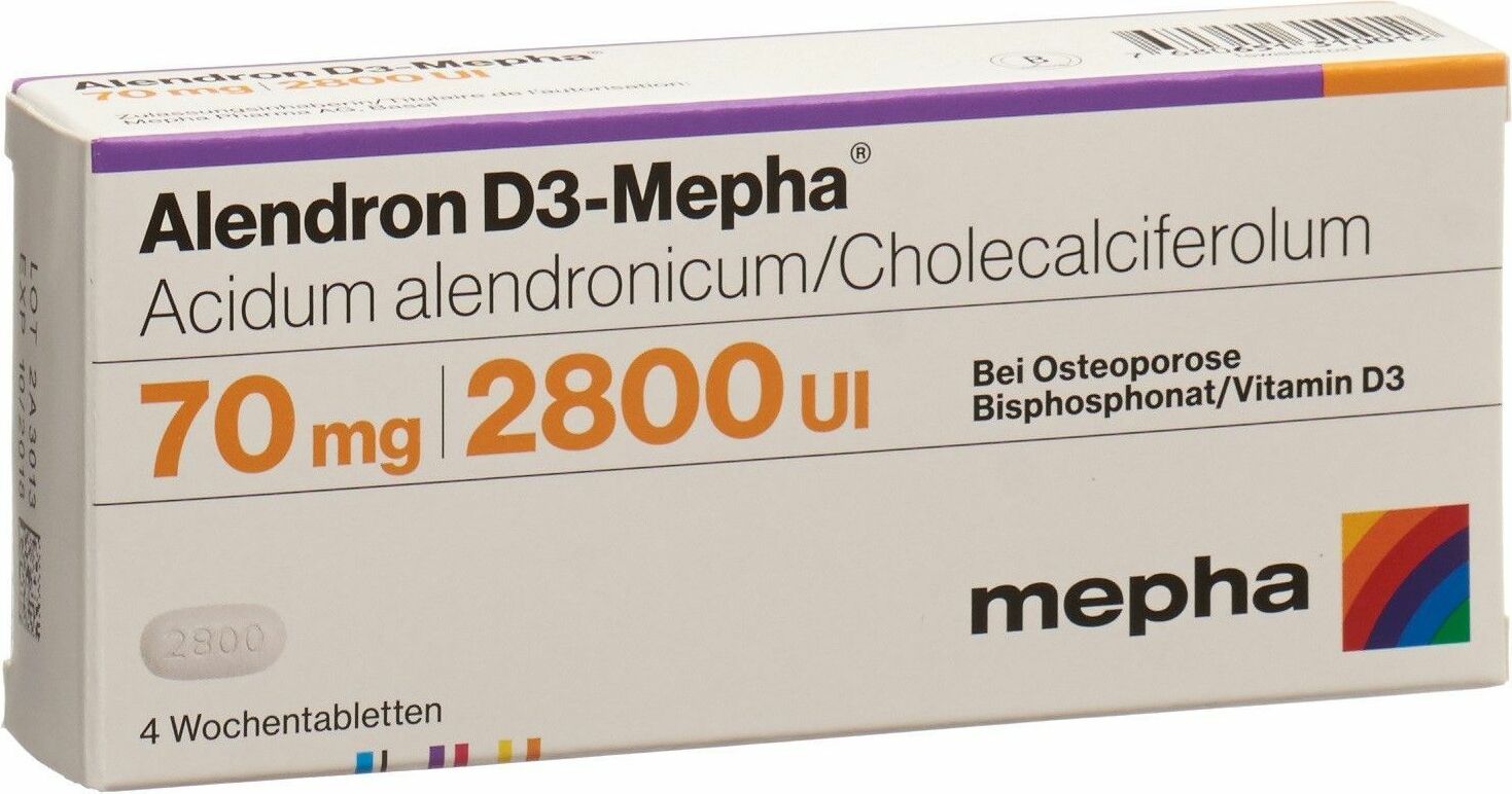 Alendron D3-mepha Wochentabletten 70/2800 4 Stück in der Adler Apotheke