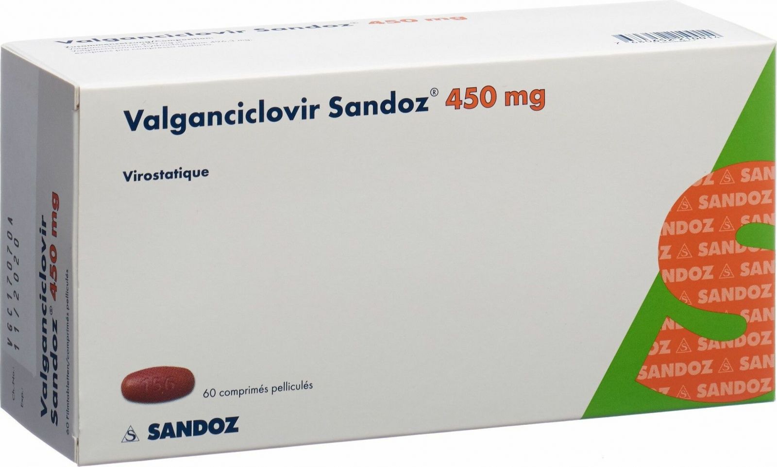 Valganciclovir Sandoz Filmtabletten 450mg 60 Stück in der Adler Apotheke