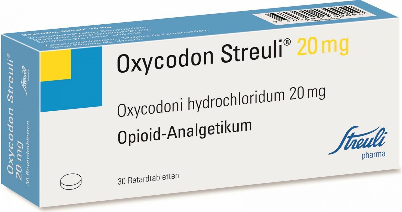 Oxycodon Streuli Retard Tabletten 20mg 30 Stück in der Adler Apotheke