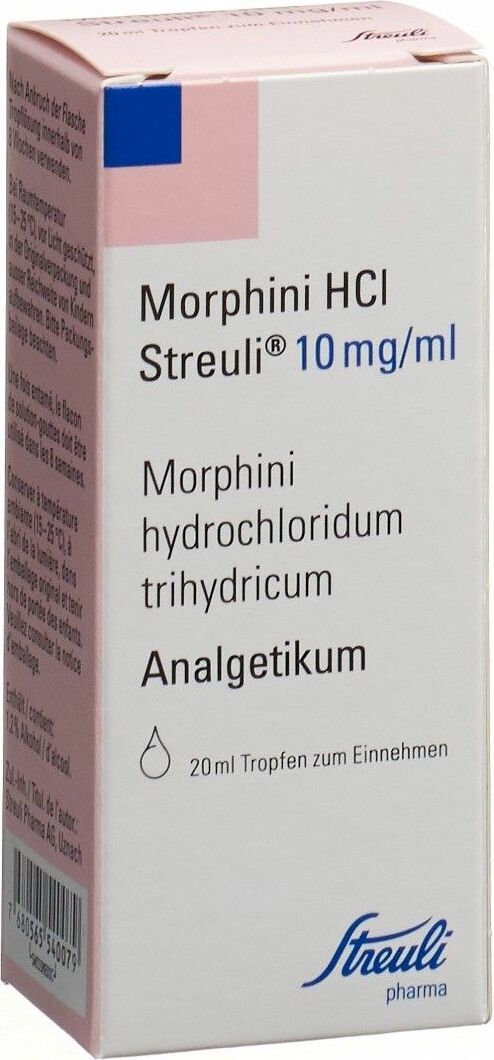 Morphini HCl Streuli Tropfen 10mg/ml 20ml in der Adler Apotheke