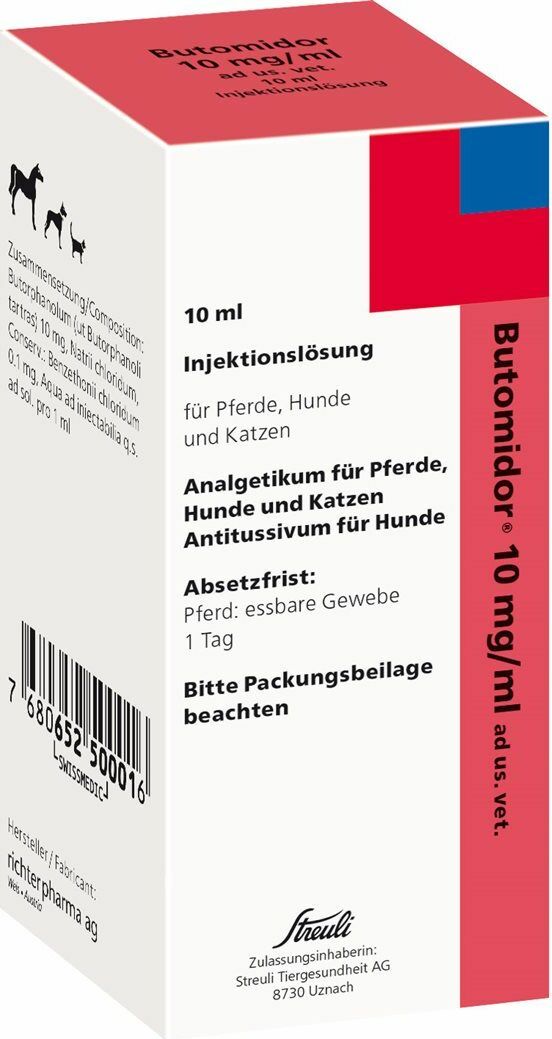 Butomidor Injektionslösung 10mg/ml Ad Us Vet. 10ml in der Adler Apotheke