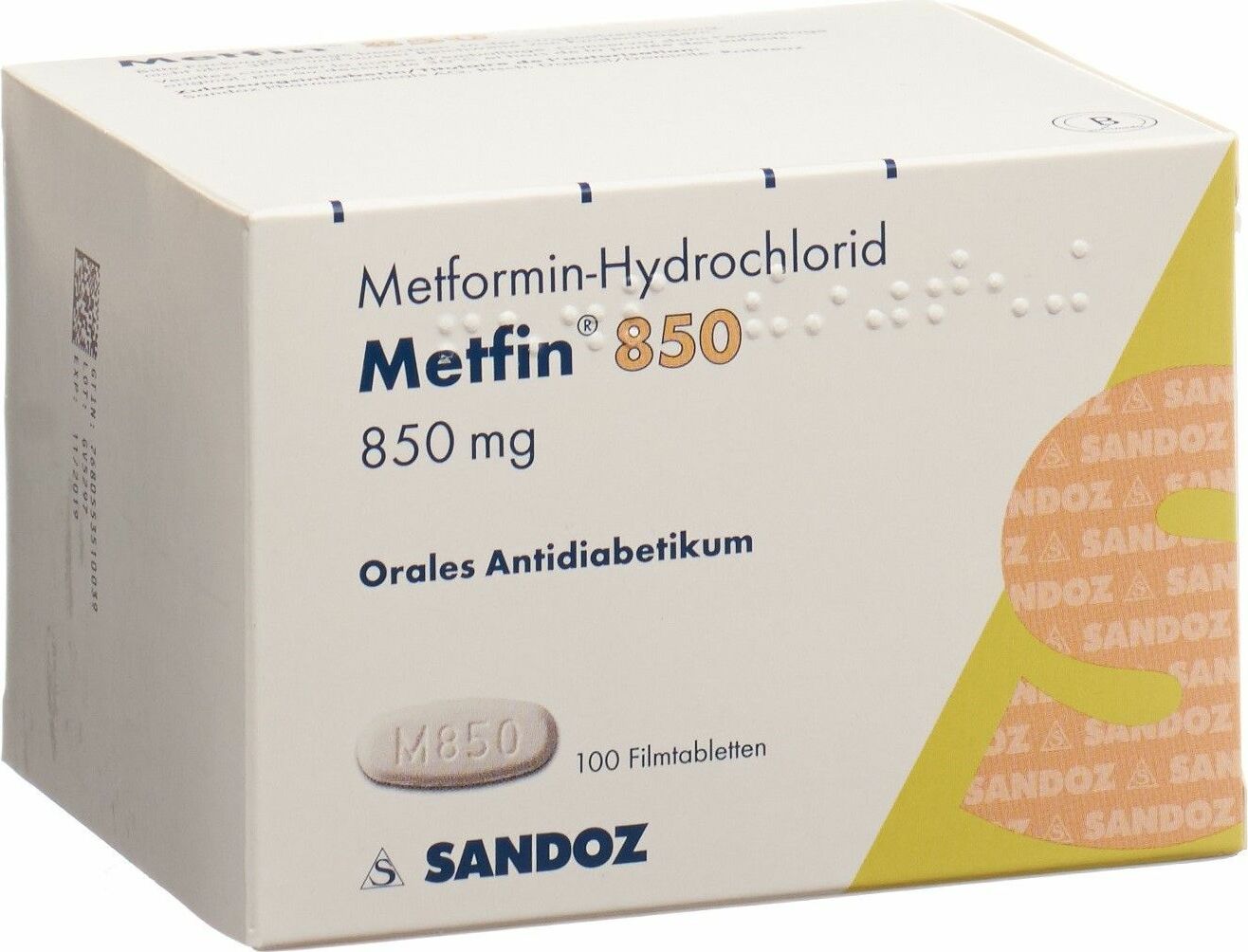 Metfin Filmtabletten 850mg 100 Stück in der Adler Apotheke