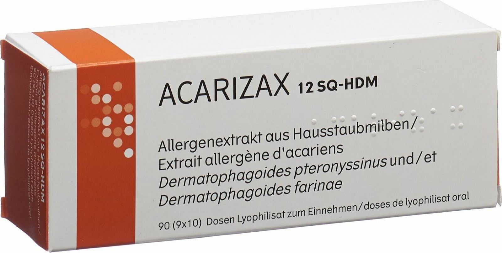 Acarizax Lyophilisat Z Einnehm 12 Sq-Hdm Dose 90 Stück in der Adler ...