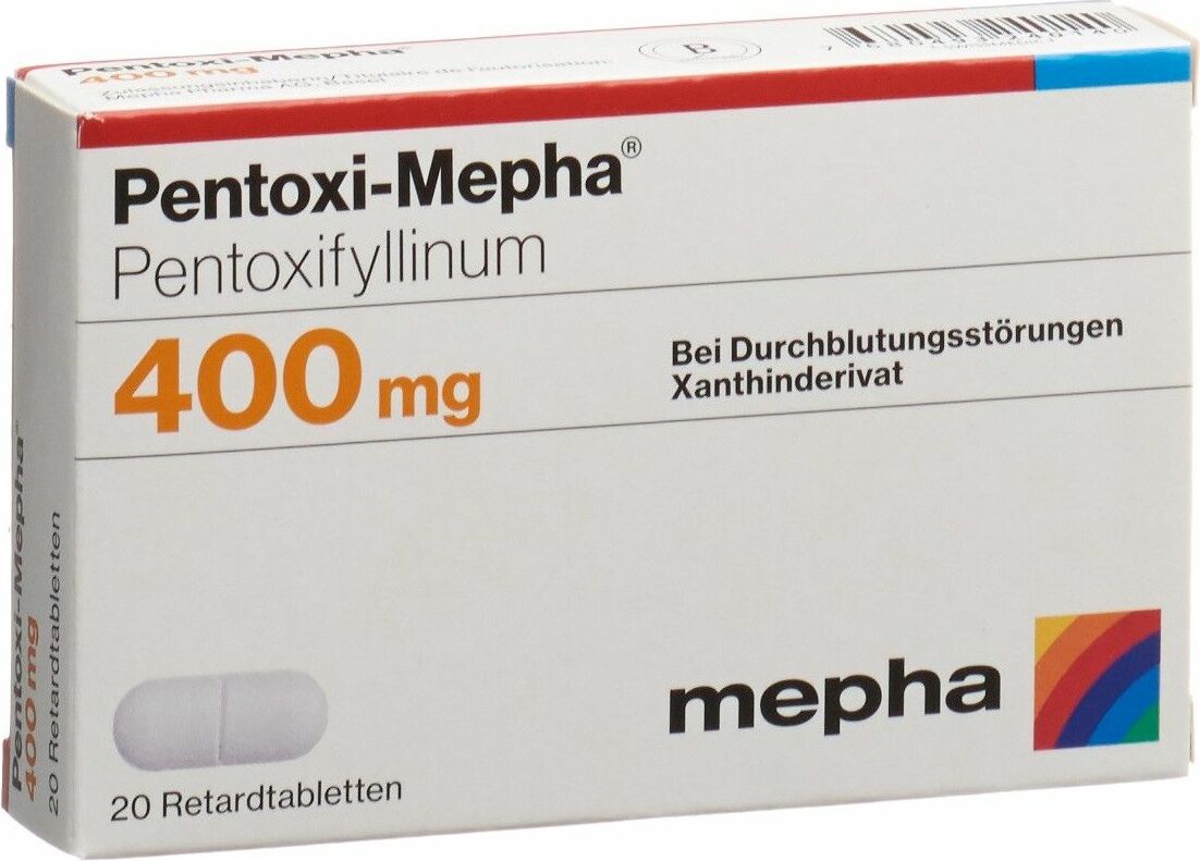 Pentoxi Mepha Retard Tabletten 400mg 20 Stück in der Adler Apotheke