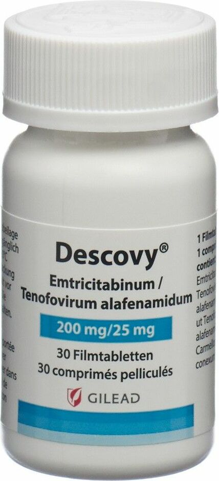 Descovy Filmtabletten 200/25mg Flasche 30 Stück in der Adler Apotheke