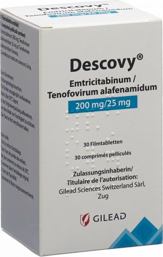 Descovy Filmtabletten 200/25mg Flasche 30 Stück in der Adler Apotheke