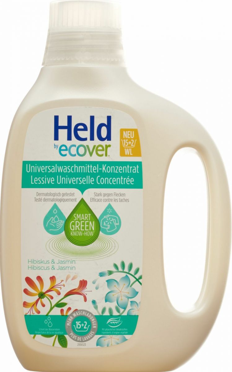 Held By Ecover Flüssigwaschmittel Universalwaschmittel Konzentrat 850ml