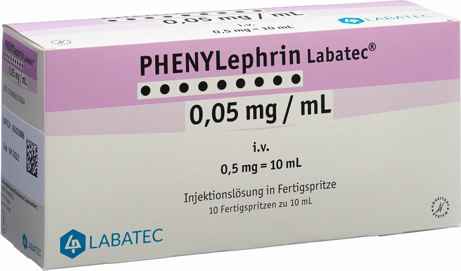 Phenylephrin Labatec 0.05mg/ml Fertigspritze 10x 10ml in der Adler Apotheke