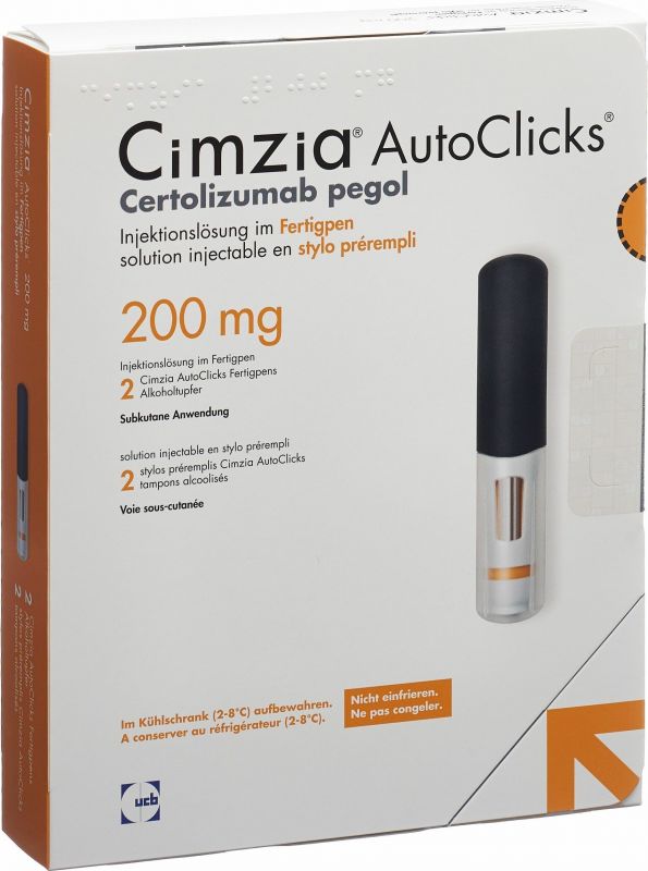 Cimzia Autoclicks 200mg/ml Fertpen 2 Stück in der Adler Apotheke