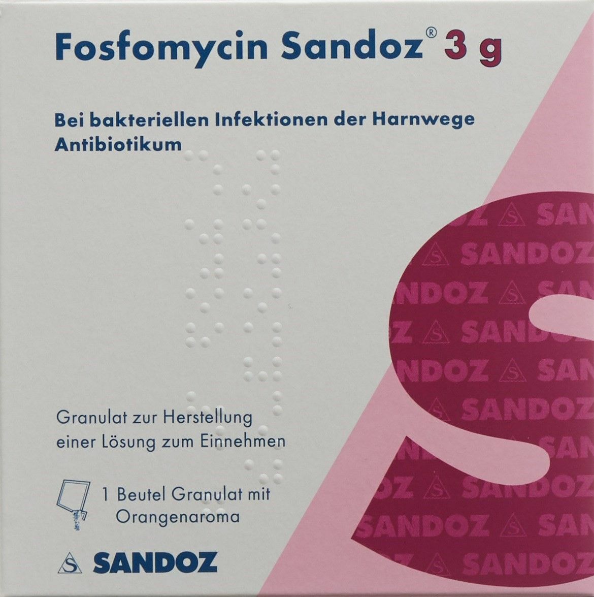 Fosfomycin Sandoz Granulat 3g Beutel in der Adler Apotheke